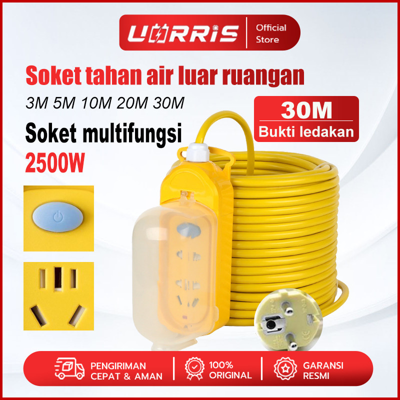 Jual UORRIS 2500W Kabel Sambungan Multi Fungsi /Colokan Kabel Listrik ...