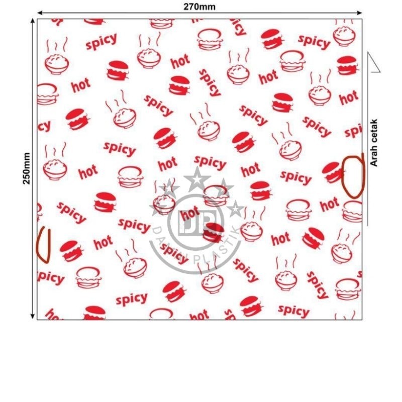 Jual Kertas Nasi Motif 25x27 Cm Paper Wrap 100 pcs Printing Laminasi ...