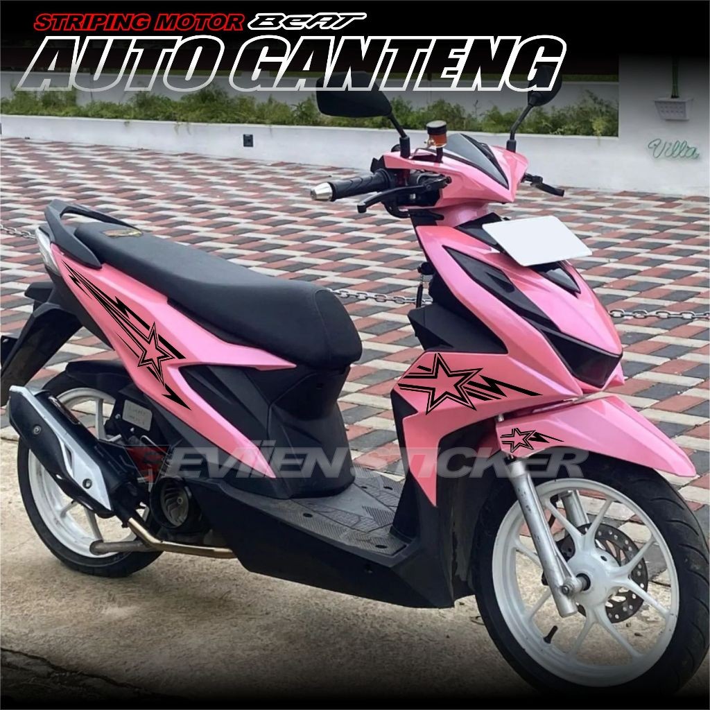 Jual STRIPING MOTOR BEAT NEW/DELUXE STRIPING MOTIF BINTANG CUTTING ...