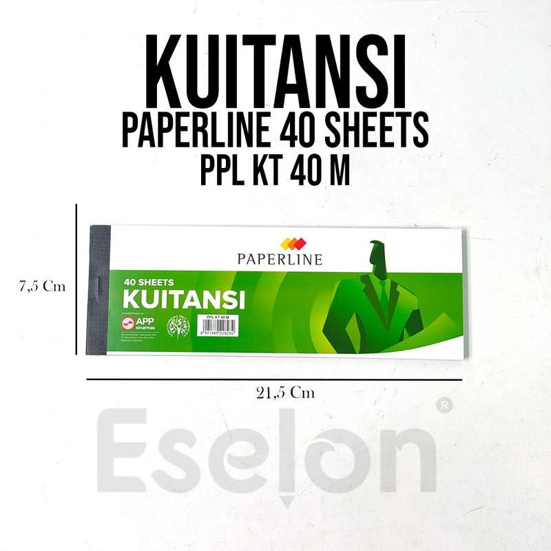 Jual KT 40 (40 LEMBAR ) Kwitansi Paperline Kecil KT40M isi 40 Lembar / Buku kuitansi Paperline ...