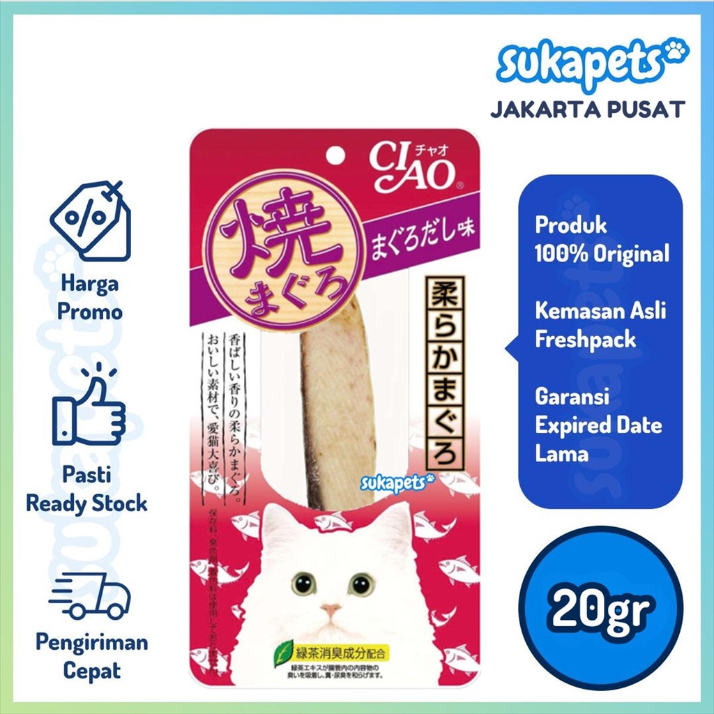 Jual Ciao Inaba Pouched Roast Tuna Maguro Flavor Snack Kucing 20gr ...