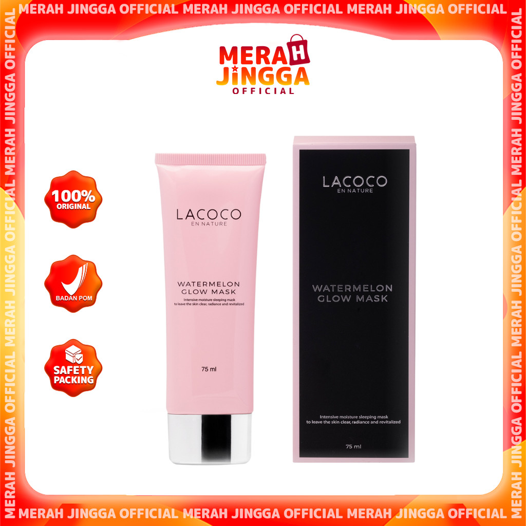Jual LACOCO Watermelon Glow Mask - Masker Pelembab & Pelindung Wajah ...