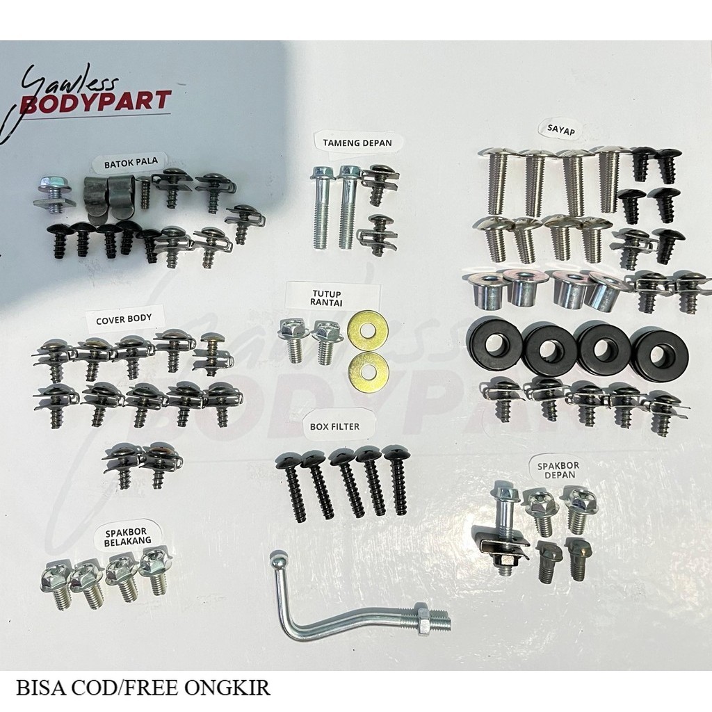 Jual TERMURAH!! Baut Baud Scrub Full Body Smash Lama/ Baut fullset smash lama / baut smash old ...