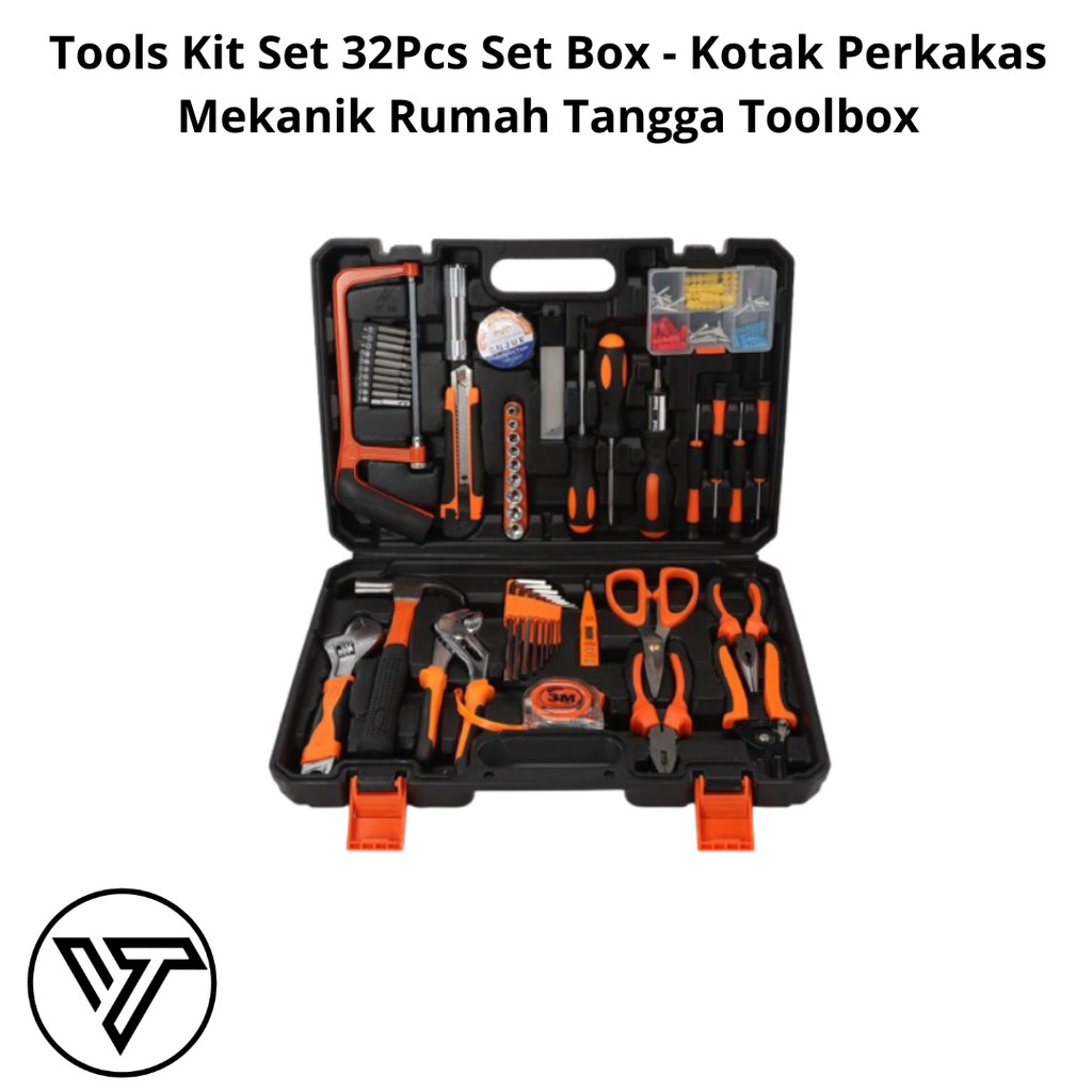Jual Tools Kit Set 32Pcs Set Box - Kotak Perkakas Mekanik Rumah Tangga ...