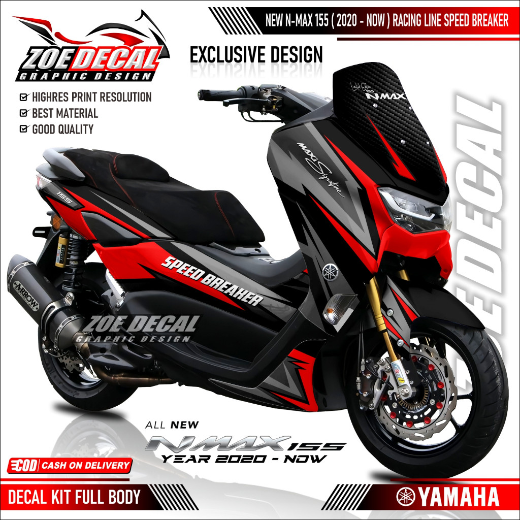Jual TERBARU DECAL STICKER FULL BODY NMAX 155 NEW 2020 UP MOTIF RACING ...
