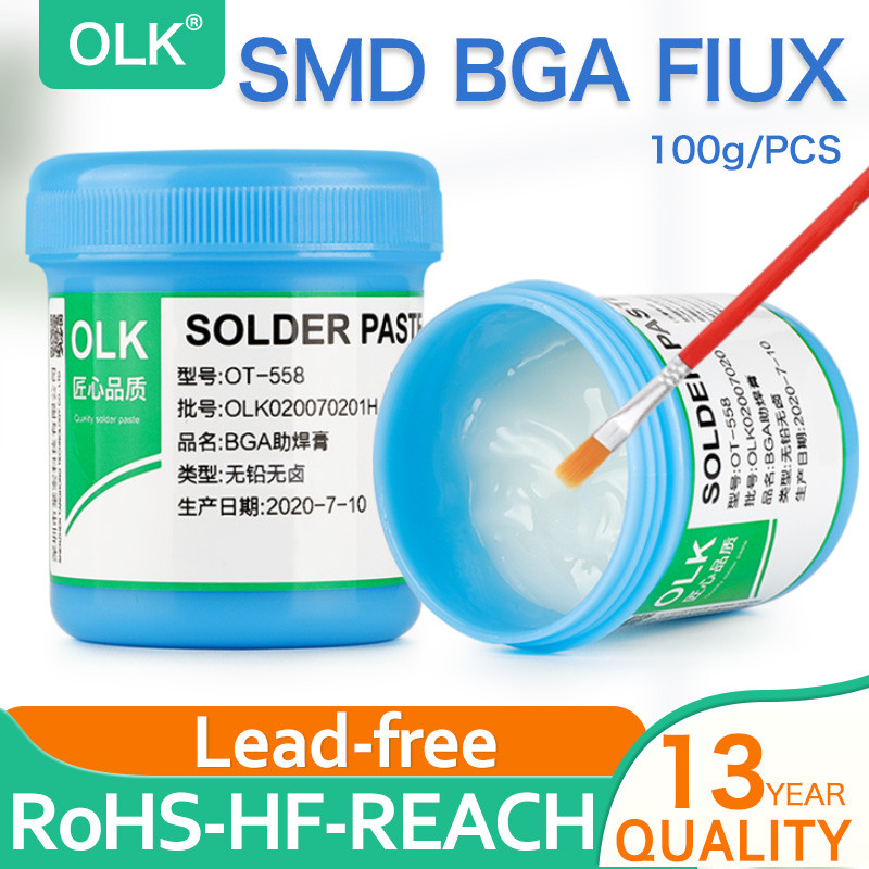 Jual OLK SMD lead-free halogen-free flux BGA phone repair welding for rosin flux solder paste no ...