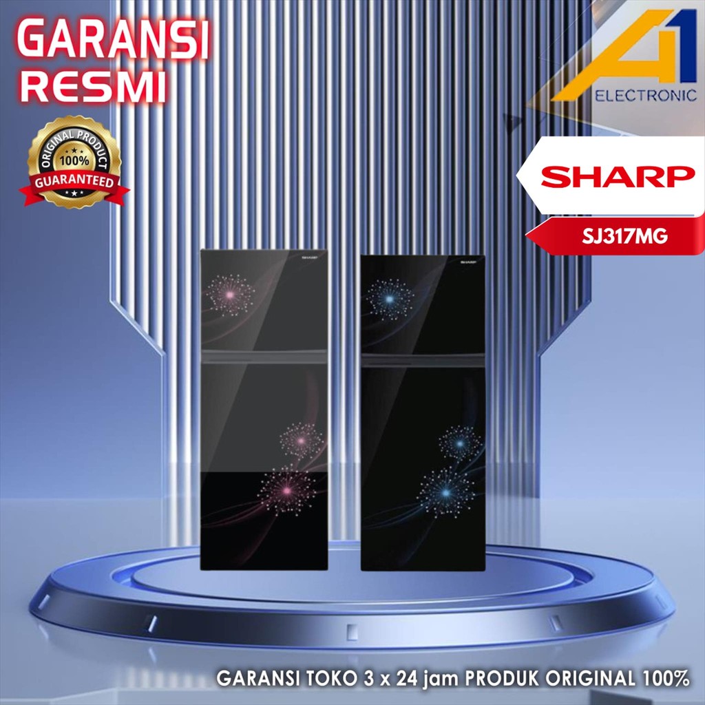 Jual SHARP Kulkas SJ 317 MG / SJ317MG / SJ 317MG GB / GR 2 Pintu 256 L ...
