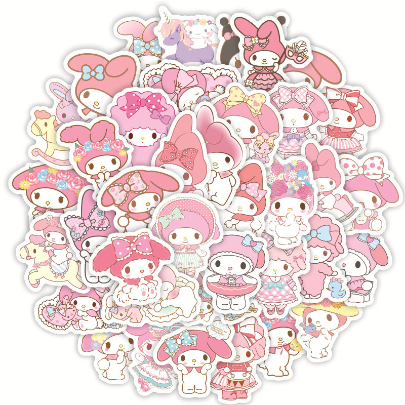 Jual 40PCS Sanrio My Melody Stickers Cartoon Melody Rabbit Stickers for ...