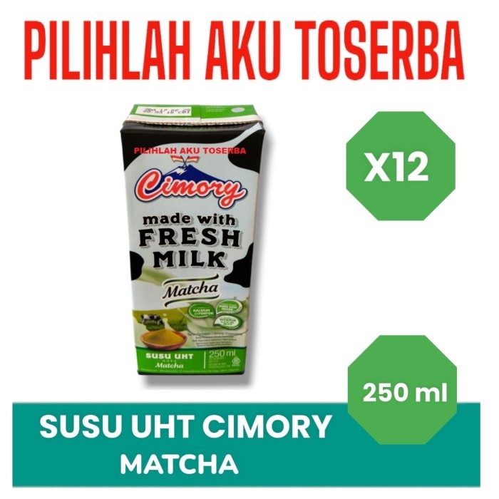 Jual Susu CIMORY MATCHA 250 ml - ( HARGA 12 pcs ) | Shopee Indonesia