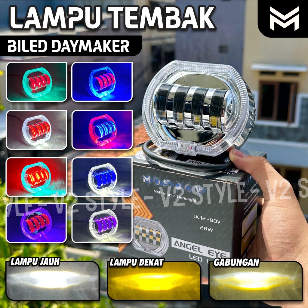 Jual BILEDD LAMPU UTAMA BI LED PROJIE BILED 4 LENSA 8D SUPER TERANG ...