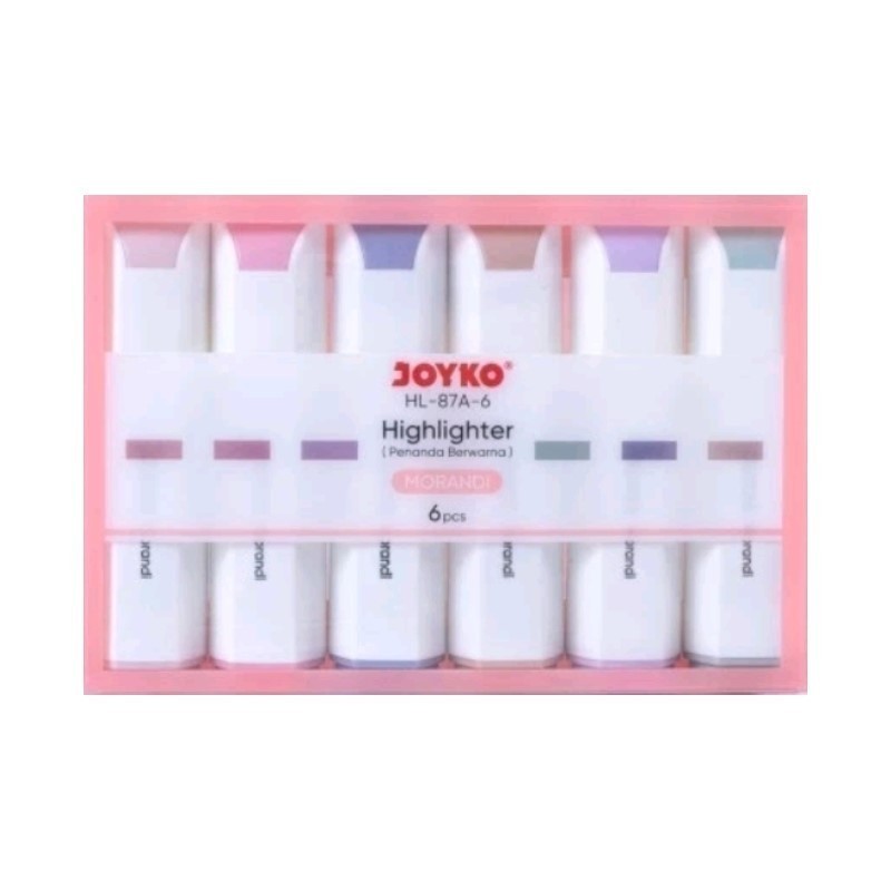 Jual (SET) HIGHLIGHTER / PENANDA 6 WARNA MORANDI - JOYKO HL-87A / HL ...