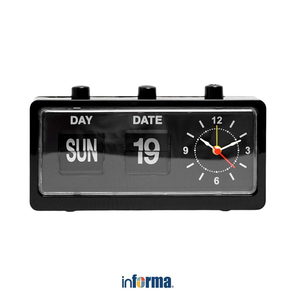 Jual Informa Jam Weker Analog - Hitam Alarm Clock Waker Clock Jam Alarm ...