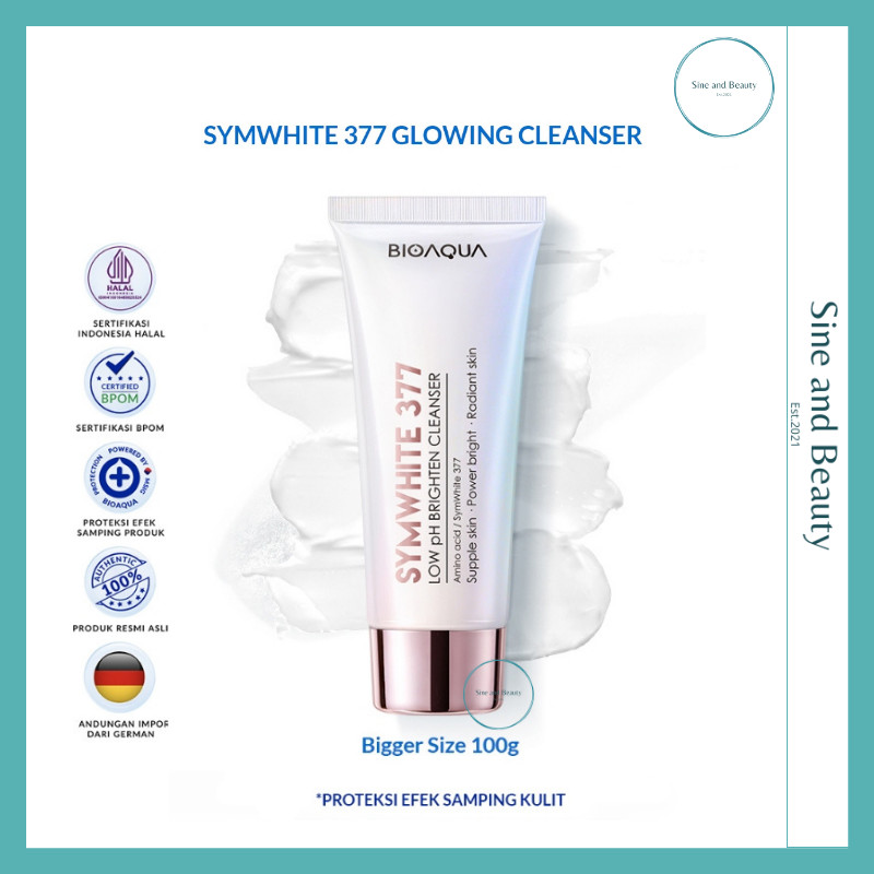 Jual BIOAQUA Facial Wash SymWhite 377 Low PH Brightening Cleanser Sabun Cuci Muka 100g | Shopee ...