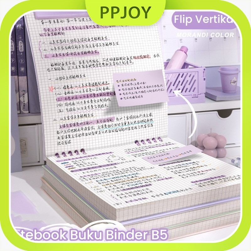 Jual Ready Notebook Buku Binder B5/Notebook Warna Gradasi Buku B5 Flip ...
