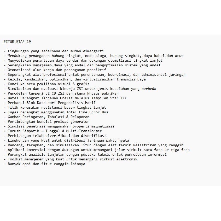 Jual Software ETAP 22 Full Version Aktif Lifetime Etap 19 Pro | Shopee Indonesia