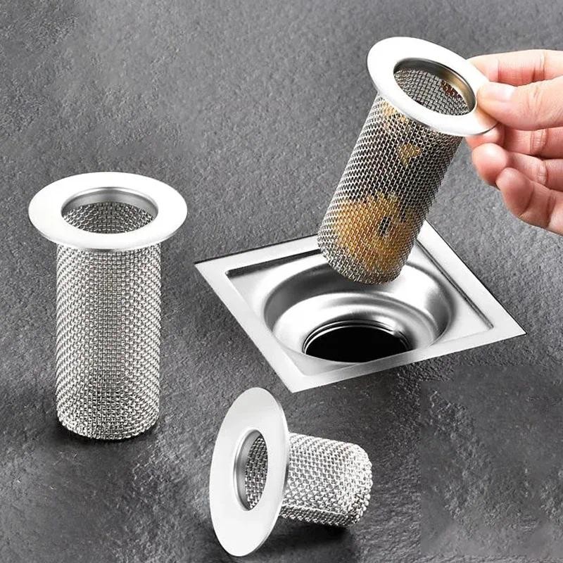 Jual Stainless Steel Floor Drain Filter Mesh Kitchen Sink Strainer ...