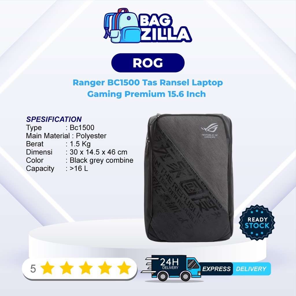 Jual ROG Ranger BC1500 Tas Ransel Laptop Gaming Premium 15.6 Inch ...