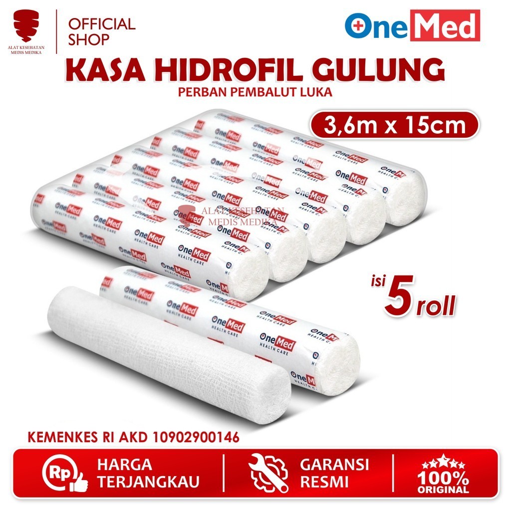Jual Onemed Kasa Verban Gulung 15cm Kassa Kain Perban Pembalut 15 cm 5 ...
