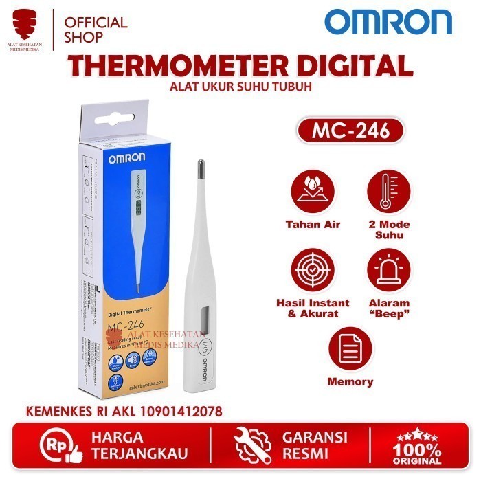 Jual Omron MC 246 Termometer Digital Thermometer Thermo MC246 Alat Medis | Shopee Indonesia
