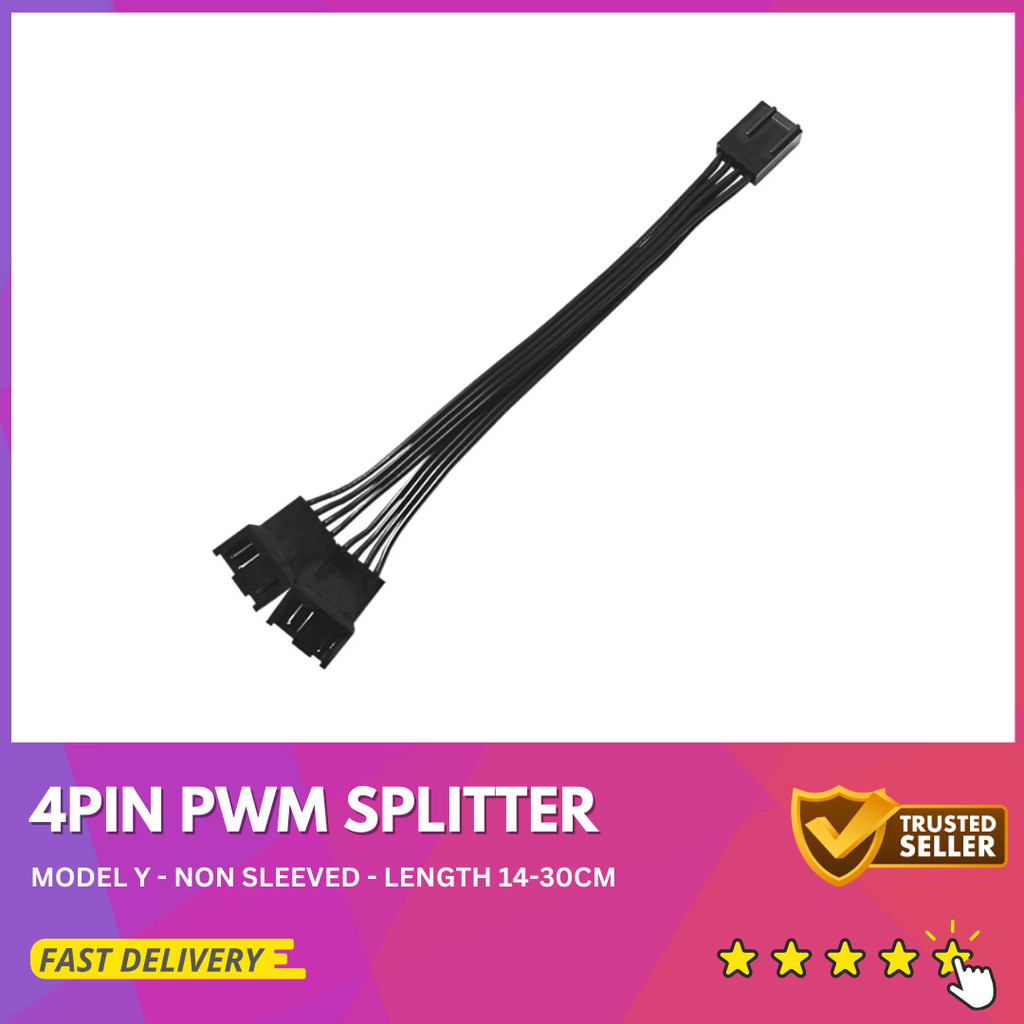 Jual Kabel Splitter Y / Extension PWM 4 Pin Computer Case Fan Power Fan ...