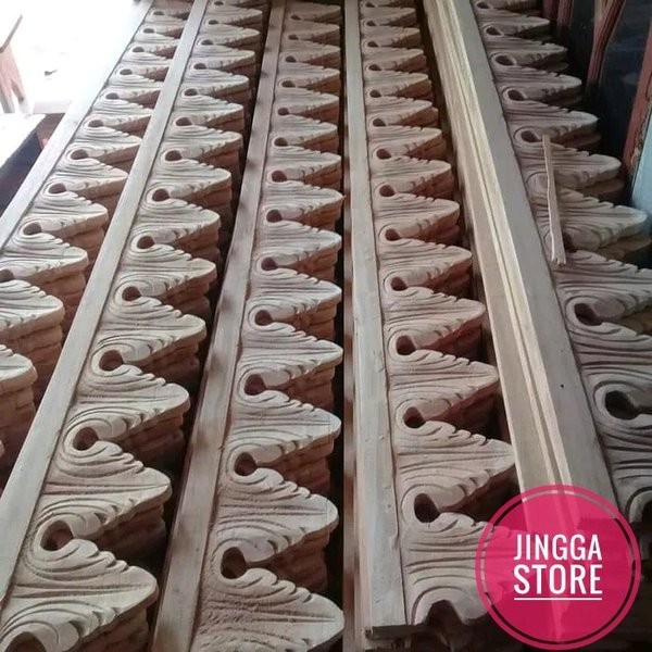 Jual Ukir Kayu Ukiran Kayu Lisplang kayu Ornamen Ukir Cemara LisPlang ...
