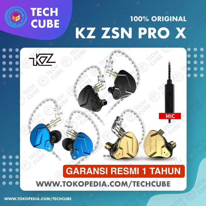 Jual KZ ZSN PRO X with MIC In Ear Earphone Headset Hybrid 1BA 1DD HIFI ...