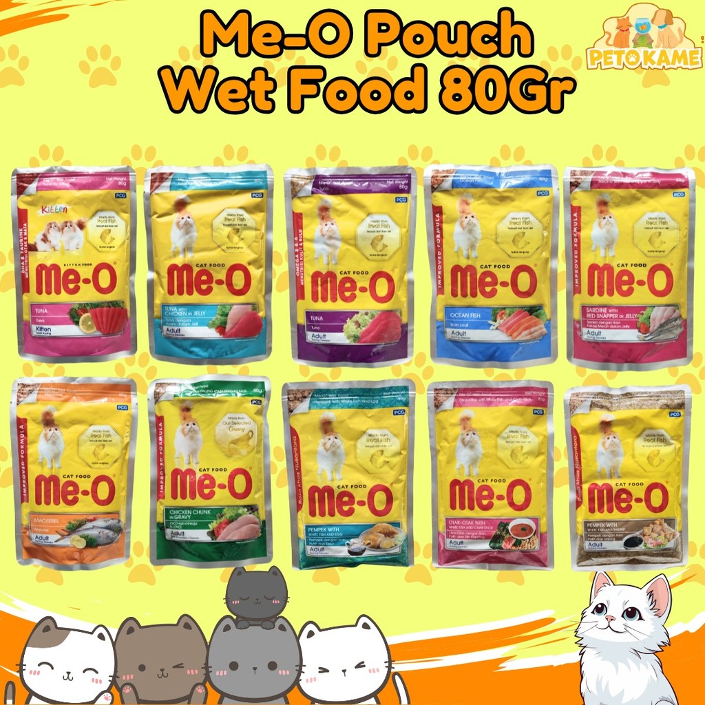Jual Makanan Basah Wet Cat Food MEO POUCH ALL STAGE 80GR | Shopee Indonesia