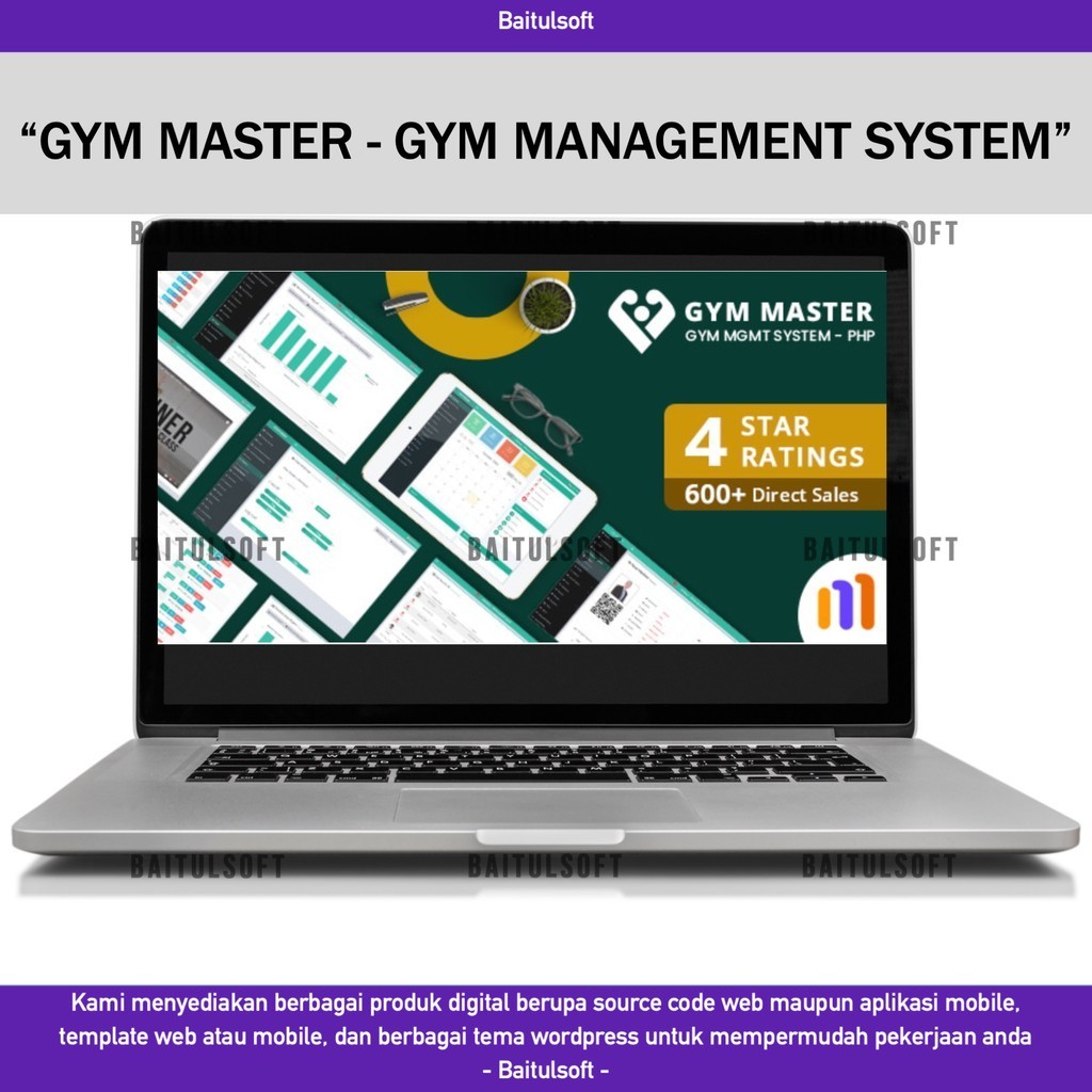 Jual SOURCE CODE APLIKASI WEB GYM MASTER - GYM MANAGEMENT SYSTEM D108 ...