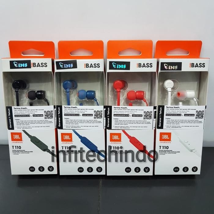 Jual JBL T110 Headset Headphone 100% original garansi resmi indonesia ...