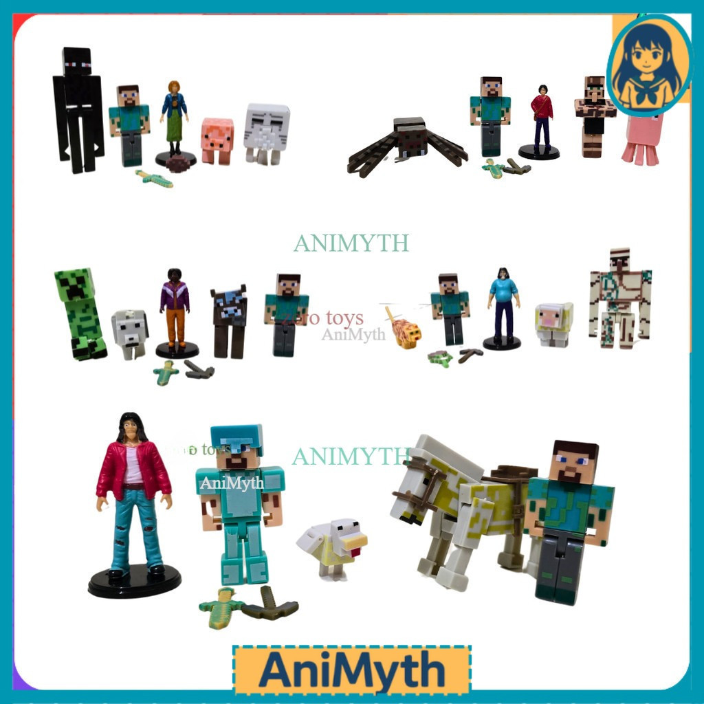Jual Pajangan Figure Minecraft. Steve Enderman Golem Denis Koleksi ...