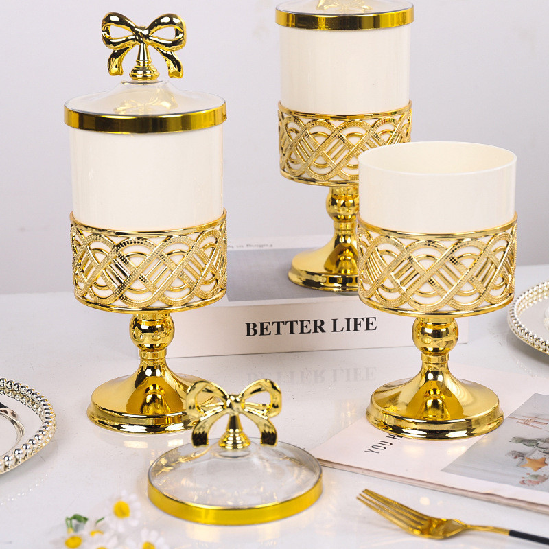 Jual Toples Pita Kaki Tinggi - Mewah & Elegan Toples Leberan Aesthetic Emas Toples Snack Plastic ...