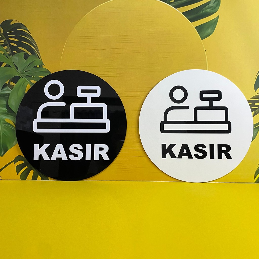 Jual YS Acrylic Tabel Sign Cashier | Sign Kasir Akrilik | Shopee Indonesia