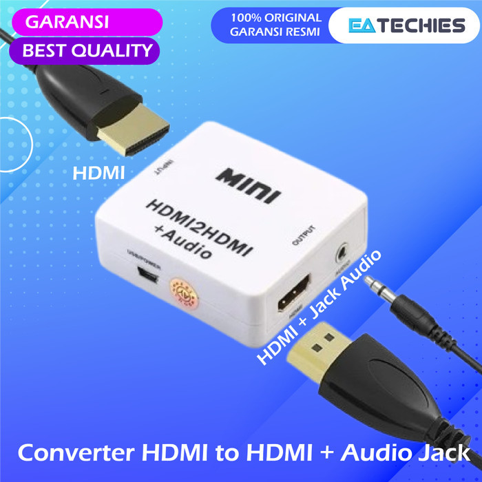 Jual Konverter HDMI to HDMI + AUDIO 3.5mm Jack Audio Aux Converter ...