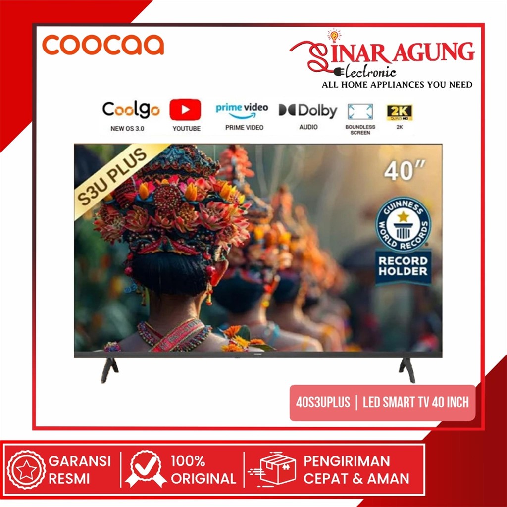Jual COOCAA 40S3UPLUS / 40-S3UPLUS LED SMART TV 40 INCH - GARANSI RESMI ...