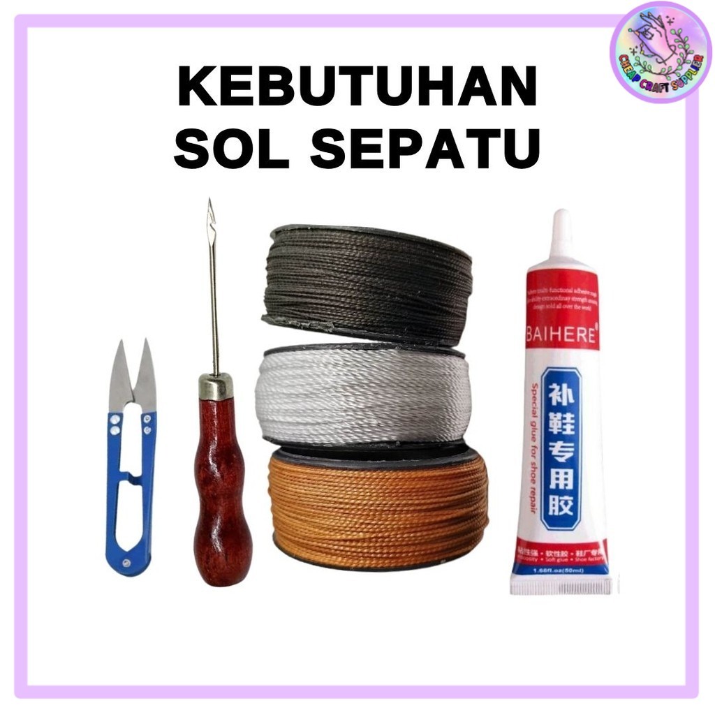 Jual Benang Nilon sol sepatu / Jarum Sol Sepatu / Lem Sol | Shopee ...