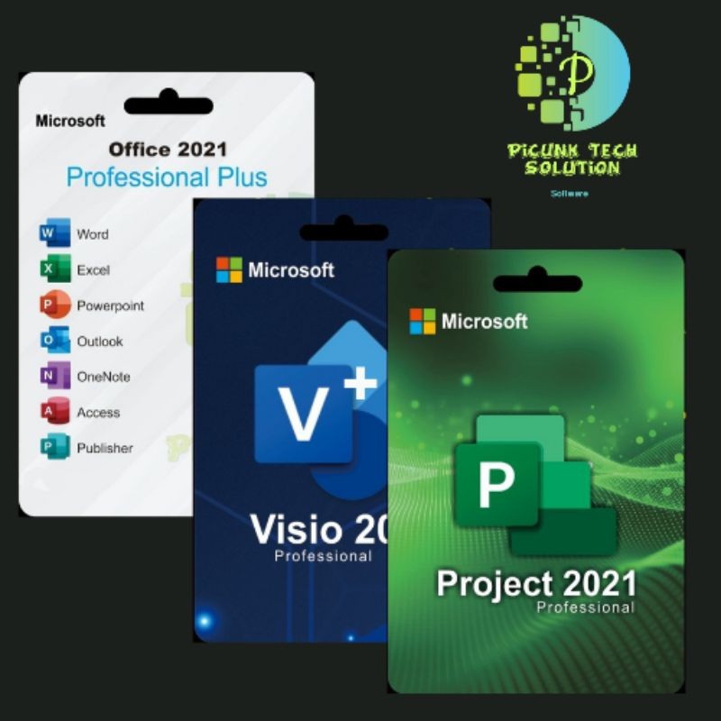 Jual Bundling Ms Office+Visio+Project Pro 2021 Original License ...