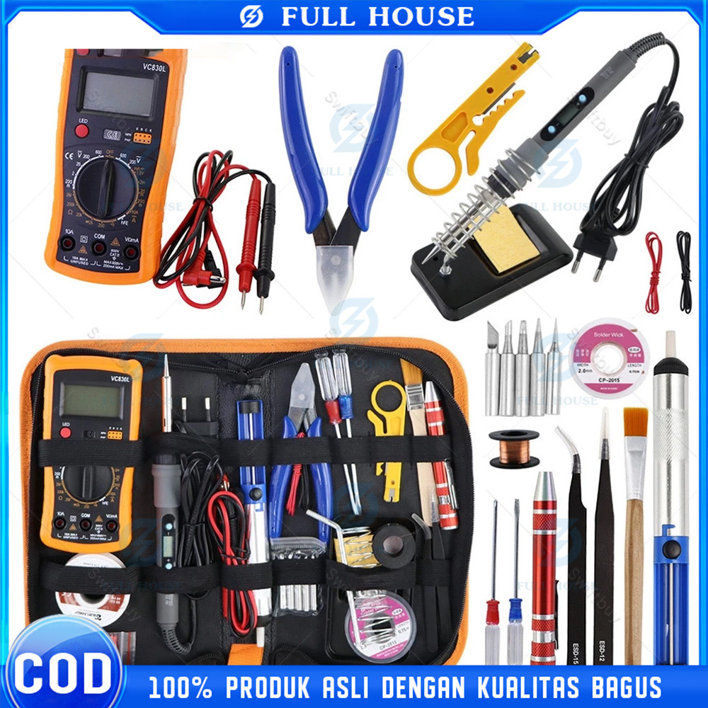 Jual Paket Solder Listrik Lengkap Set Solder Listrik Lengkap dengan Multimeter Iron Tool Kit ...