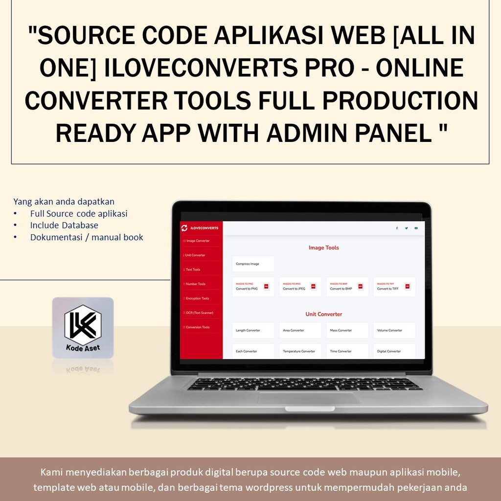 Jual SOURCE CODE APLIKASI WEB [ALL IN ONE] ILOVECONVERTS PRO - ONLINE CONVERTER TOOLS FULL ...