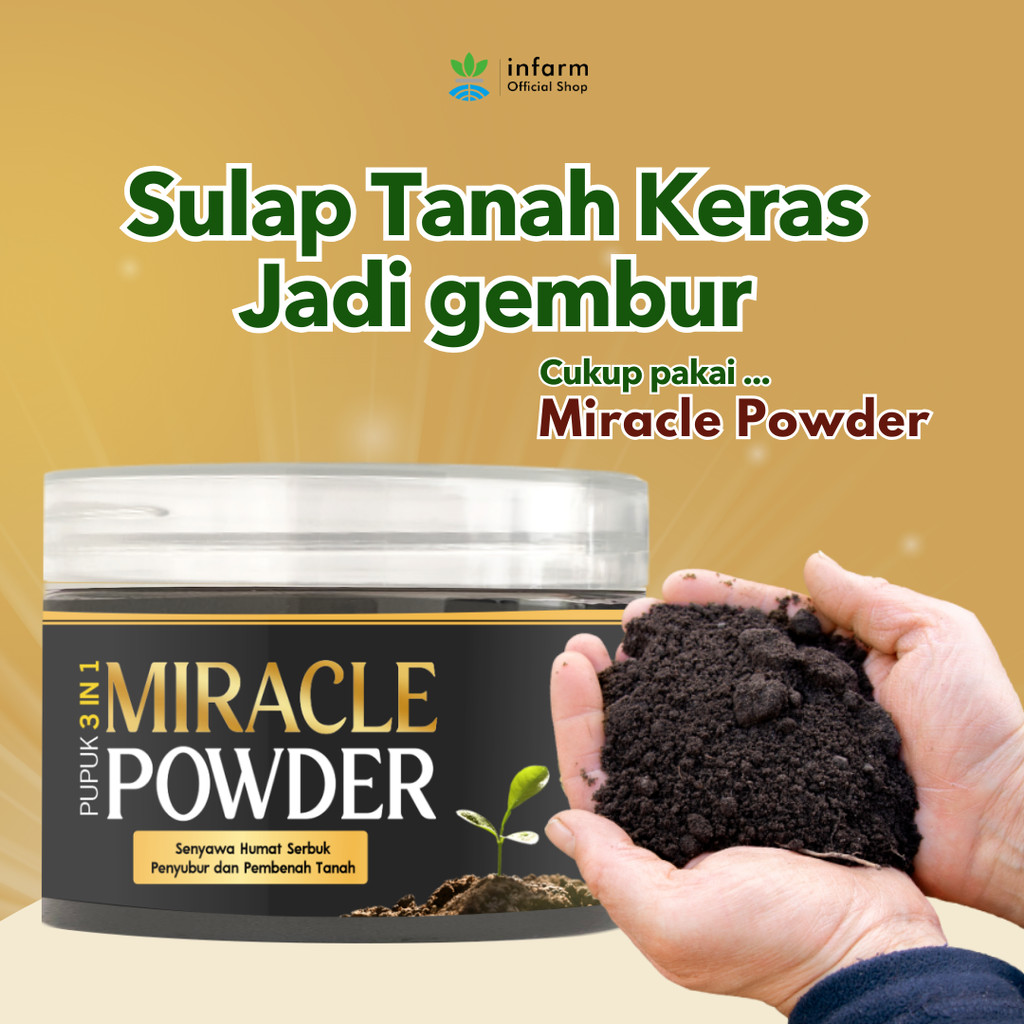 Jual Miracle Powder Asam Humat Pupuk 3 In 1 Pembenah Media Tanam ...