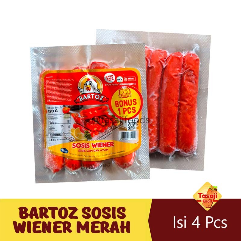 Jual Bartoz Sosis Wiener Merah 120gr Sosis Sapi dan Ayam | Shopee Indonesia