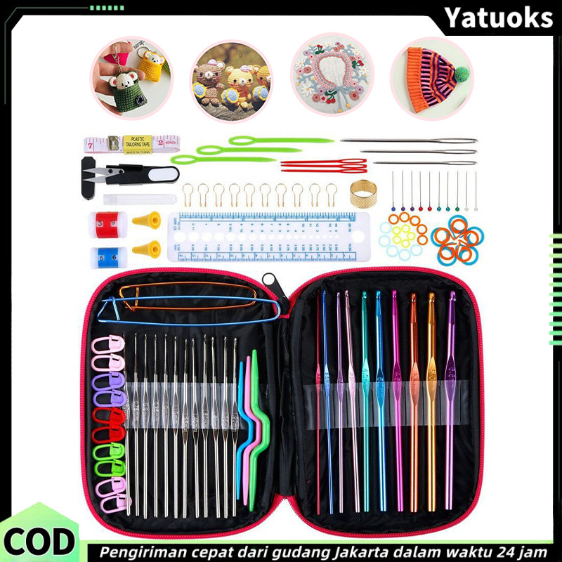 Jual 100PCS DIY Jarum Rajut Set /Kit merenda / Hakpen Set / Kombinasi ...