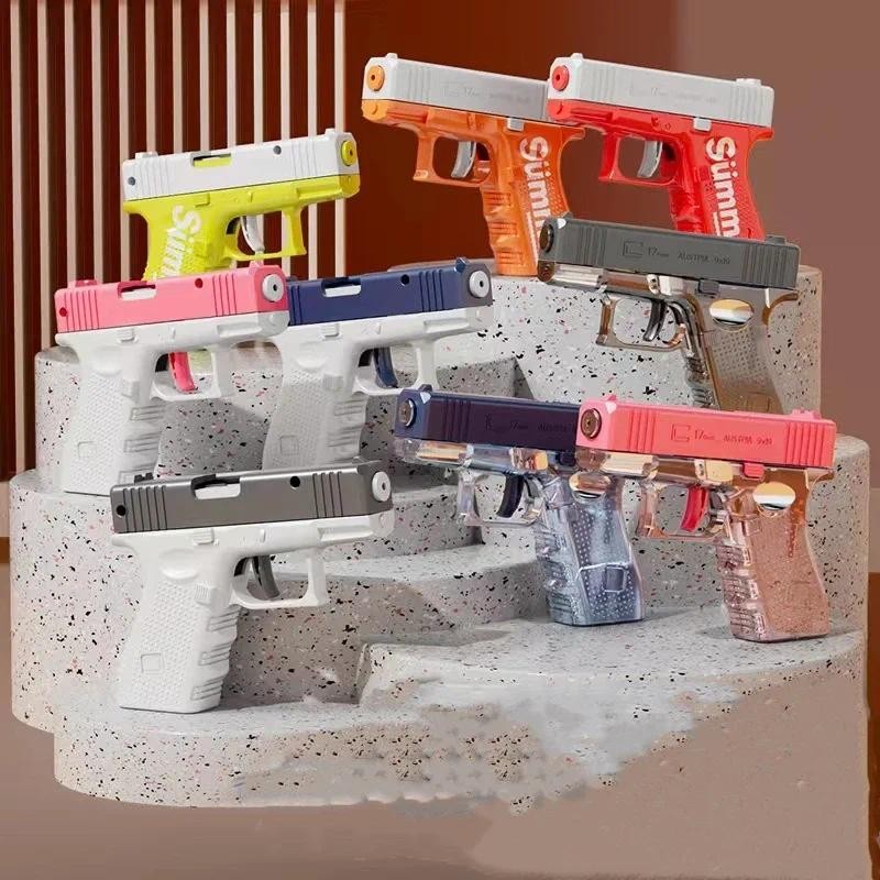Jual Fun Glock Water Gun Children's Toy Water Gun Manual Burst Outdoor ...