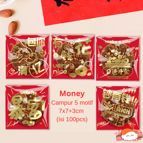 Jual SBT Isi 100 Pcs Plastik OPP 10 cm 7 cm Cookies Permen Kue Biskuit ...