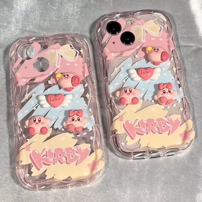 Jual [Case+Components] Case Silikon Kirby Pink 3D Lucu Untuk iPhone XR ...