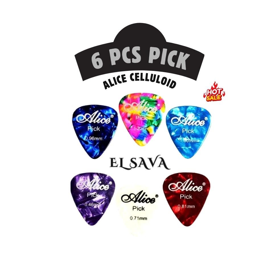 Jual Pick Gitar Alice AP100A Celluloid - 6 Buah, Berbagai Ketebalan dan ...