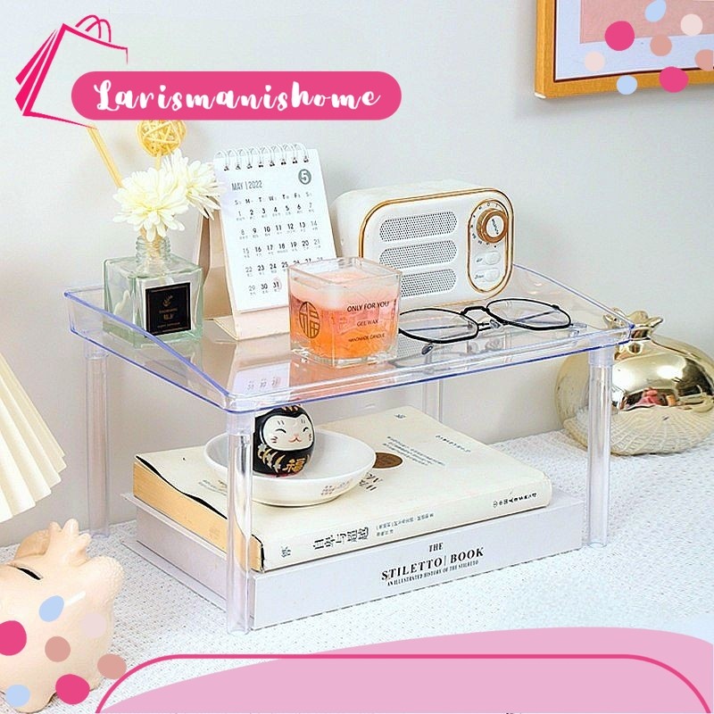 Jual RK7116 Korean Rack Organizer Transparan Desk Organizer Rak Meja ...