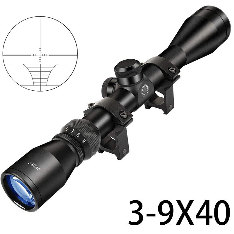 Jual 3-9x40 Rifle Scope Mesh Crosshair Reticle Telescopic Sights for ...