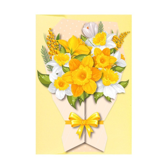 Jual Pop Up 3D Kartu Ucapan Terima Kasih Bunga Buket Bouquet Nenek Mama ...