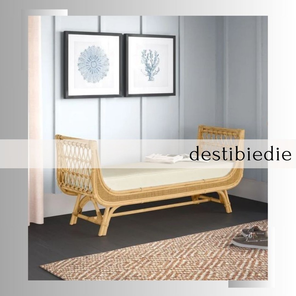 Jual KURSI ROTAN ALAMI SUNFLOWER 3 SEATER / SOFA BENCH ROTAN ASLI SET ...