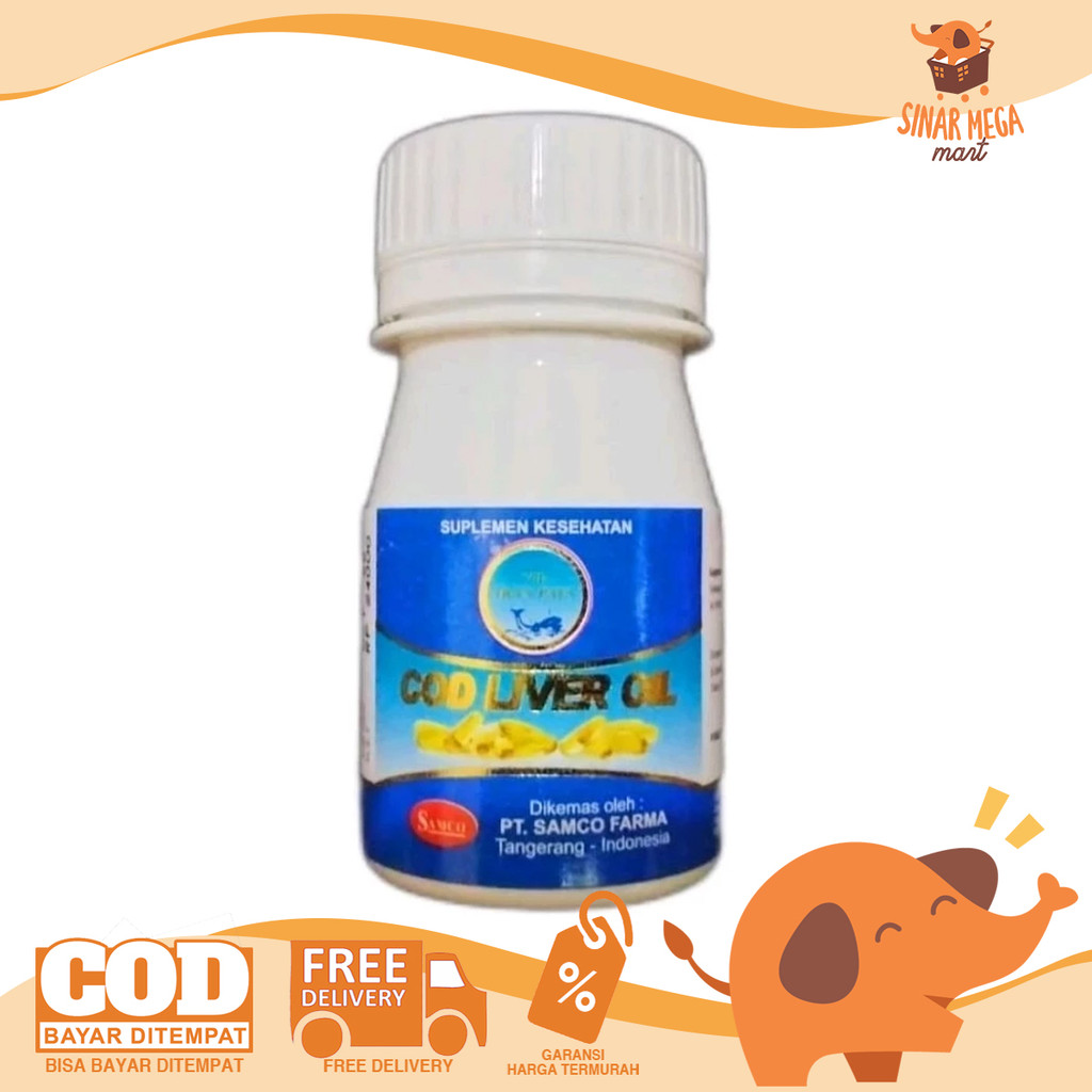 Jual COD LIVER OIL Cap Ikan Paus Suplemen Vitamin Kesehatan Isi 50 ...
